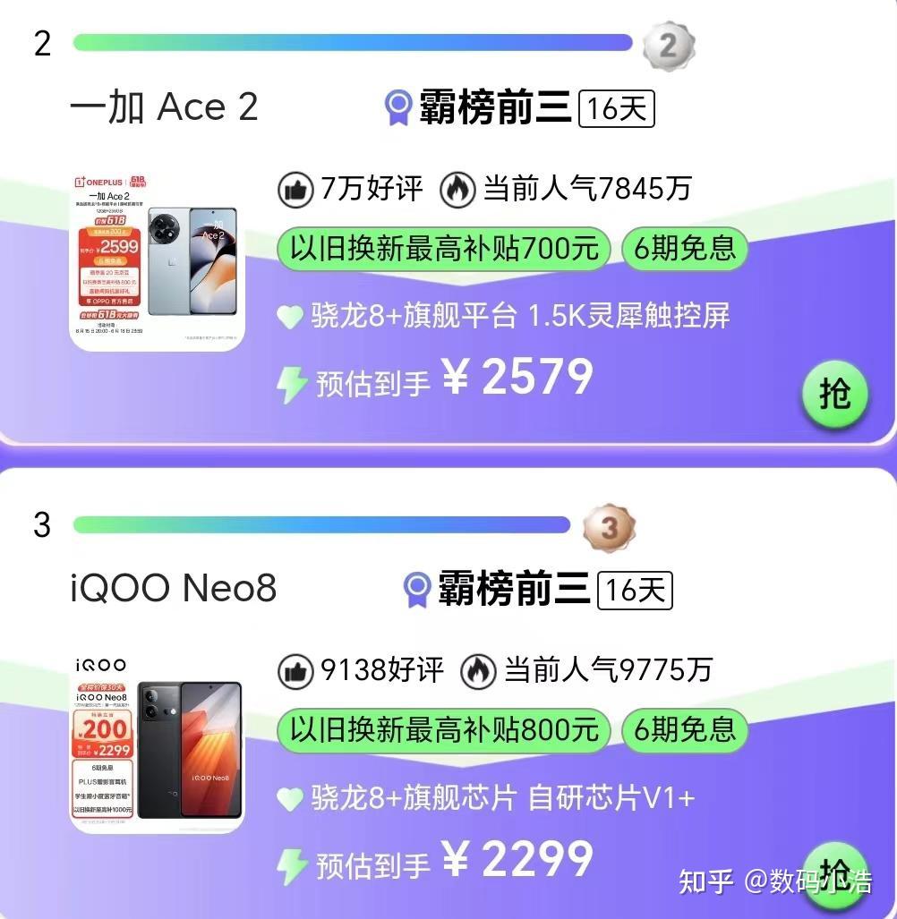 同为骁龙8+手机，一加Ace 2和IQOO Neo8横评，区别还挺大 - 知乎