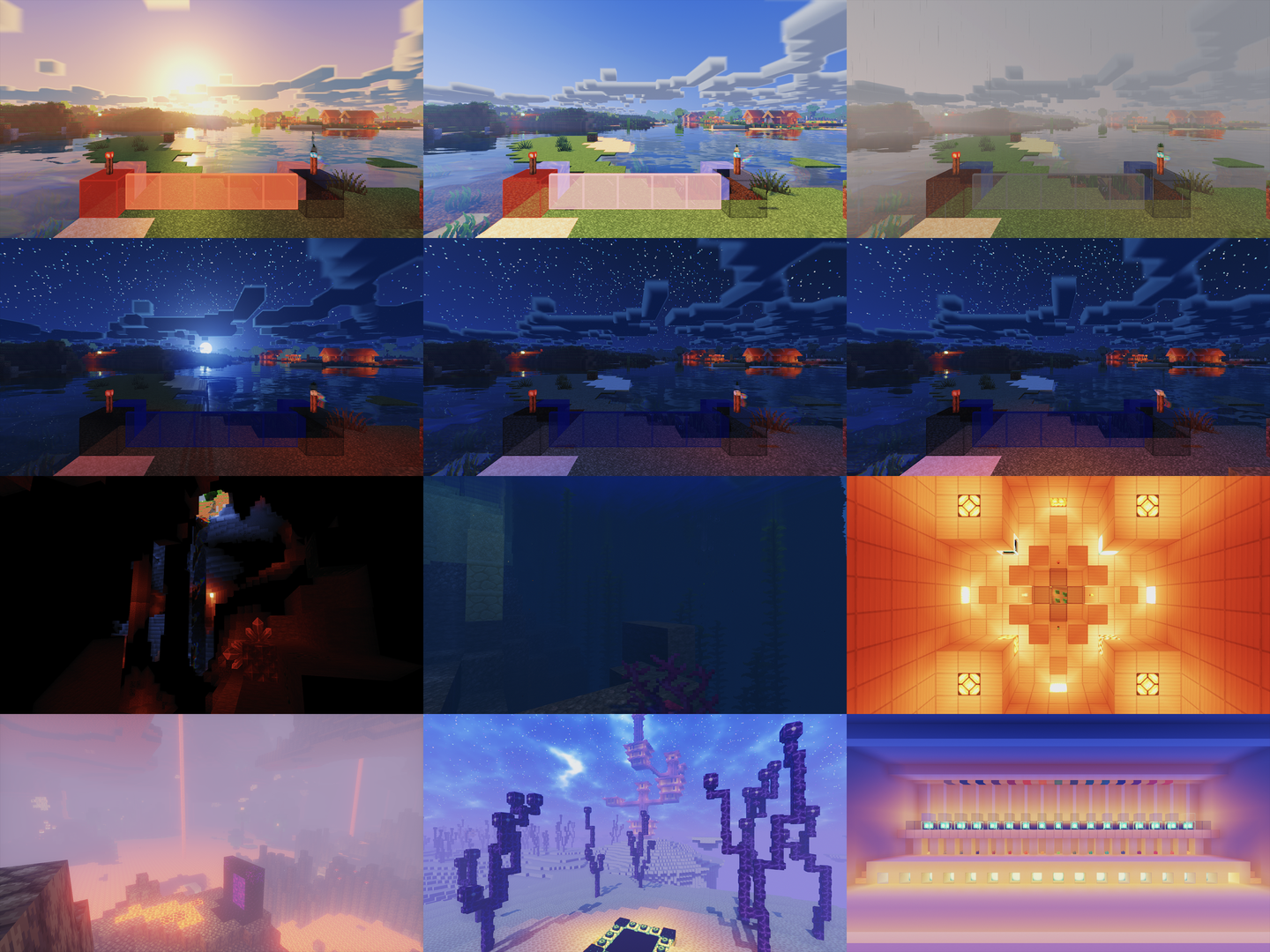 Iris加载器下《我的世界》80款光影的效果测试图 - 知乎