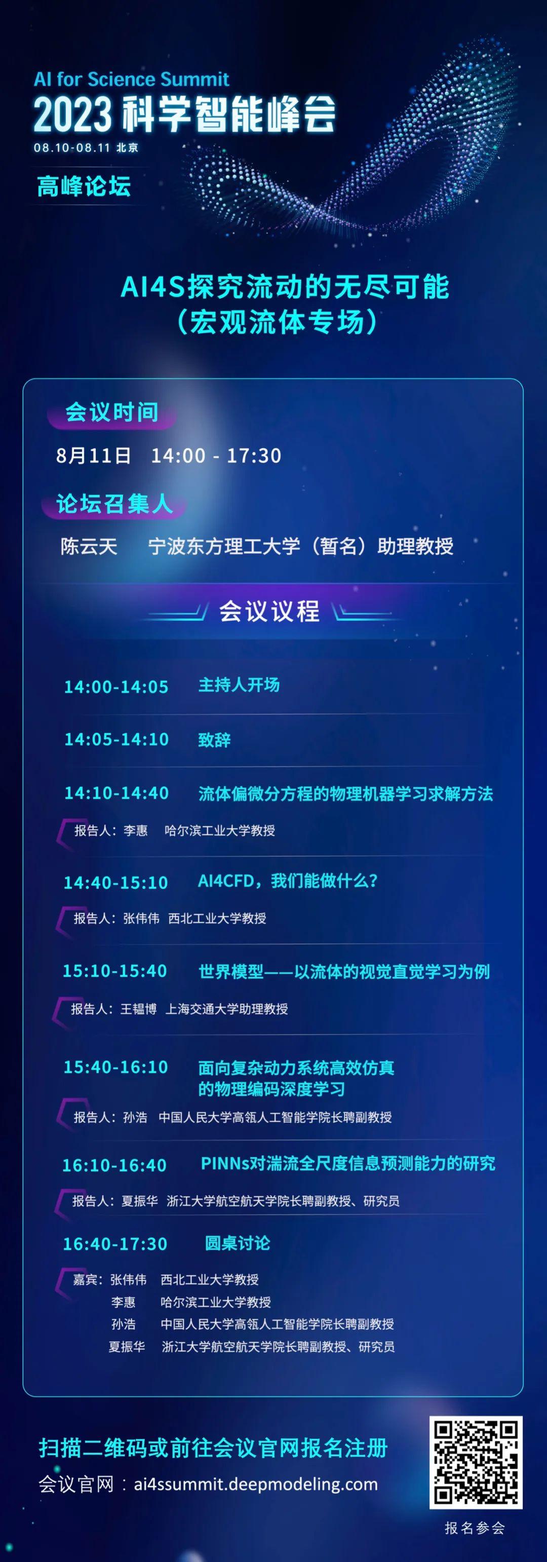 2023科学智能峰会｜高峰论坛前瞻：AI4S探究流动的无尽可能（宏观流体专场） - 知乎