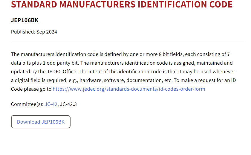 【图吧小白教程】JEDEC制造商ID查询（DRAM VENDOR ID） - 知乎