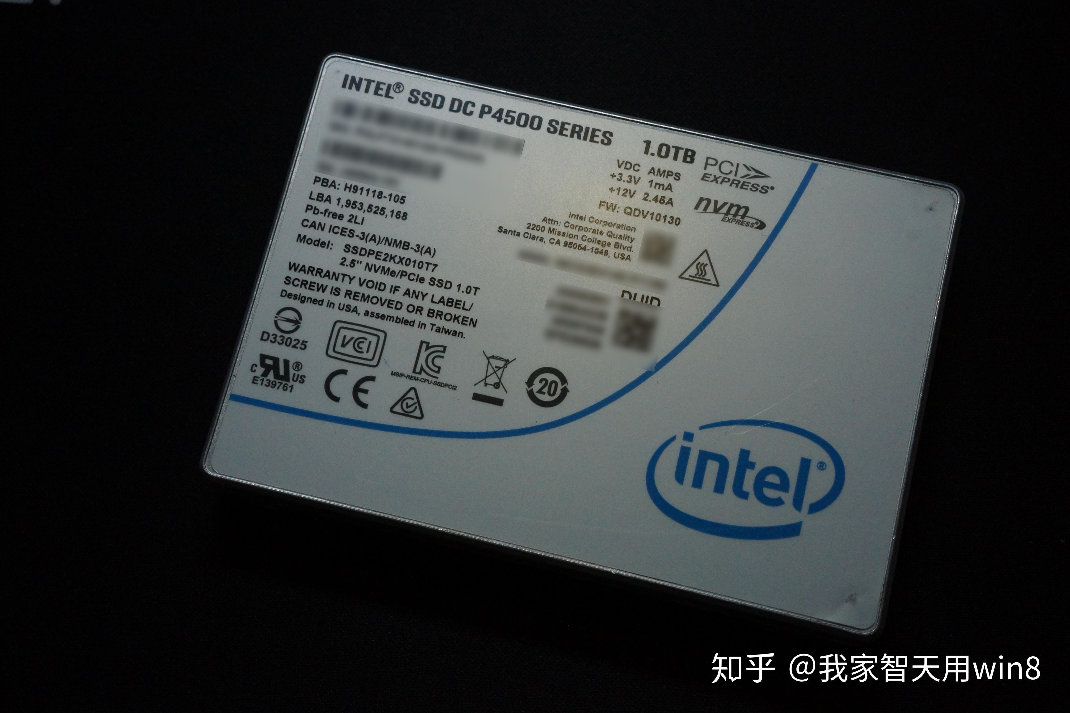INTEL SSD DC P4500 1T U.2版拆解 - 知乎