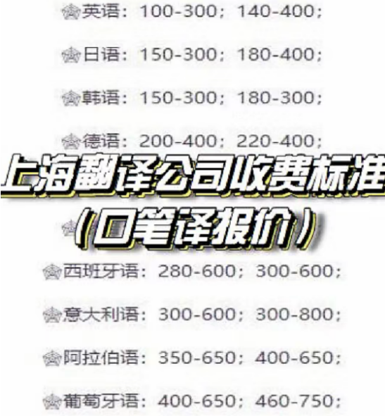 上海翻译公司报价(口笔译音视频多媒体翻译收费标准! 知乎