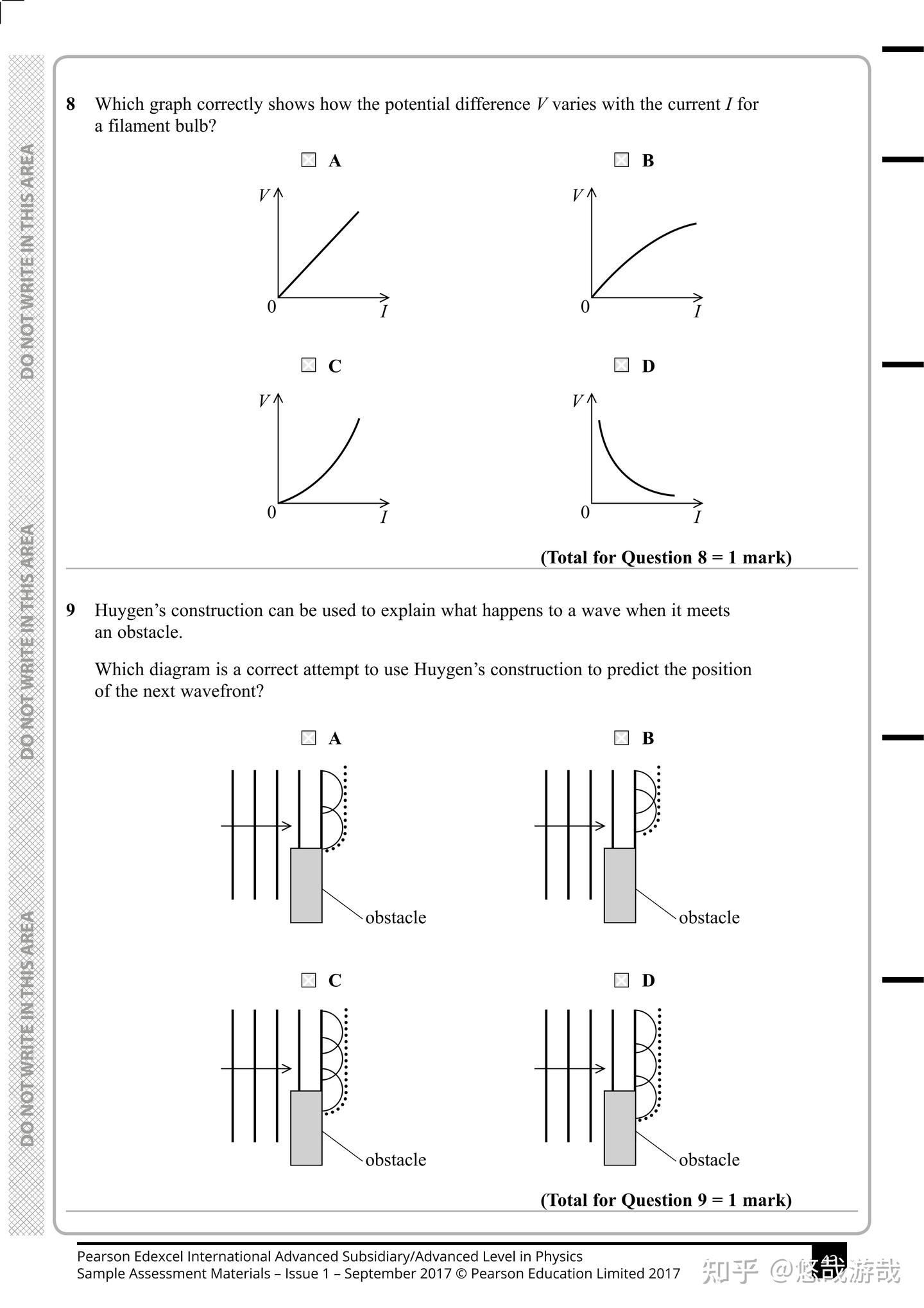 Edexcel International A Level Physics Unit2官方样题 - 知乎