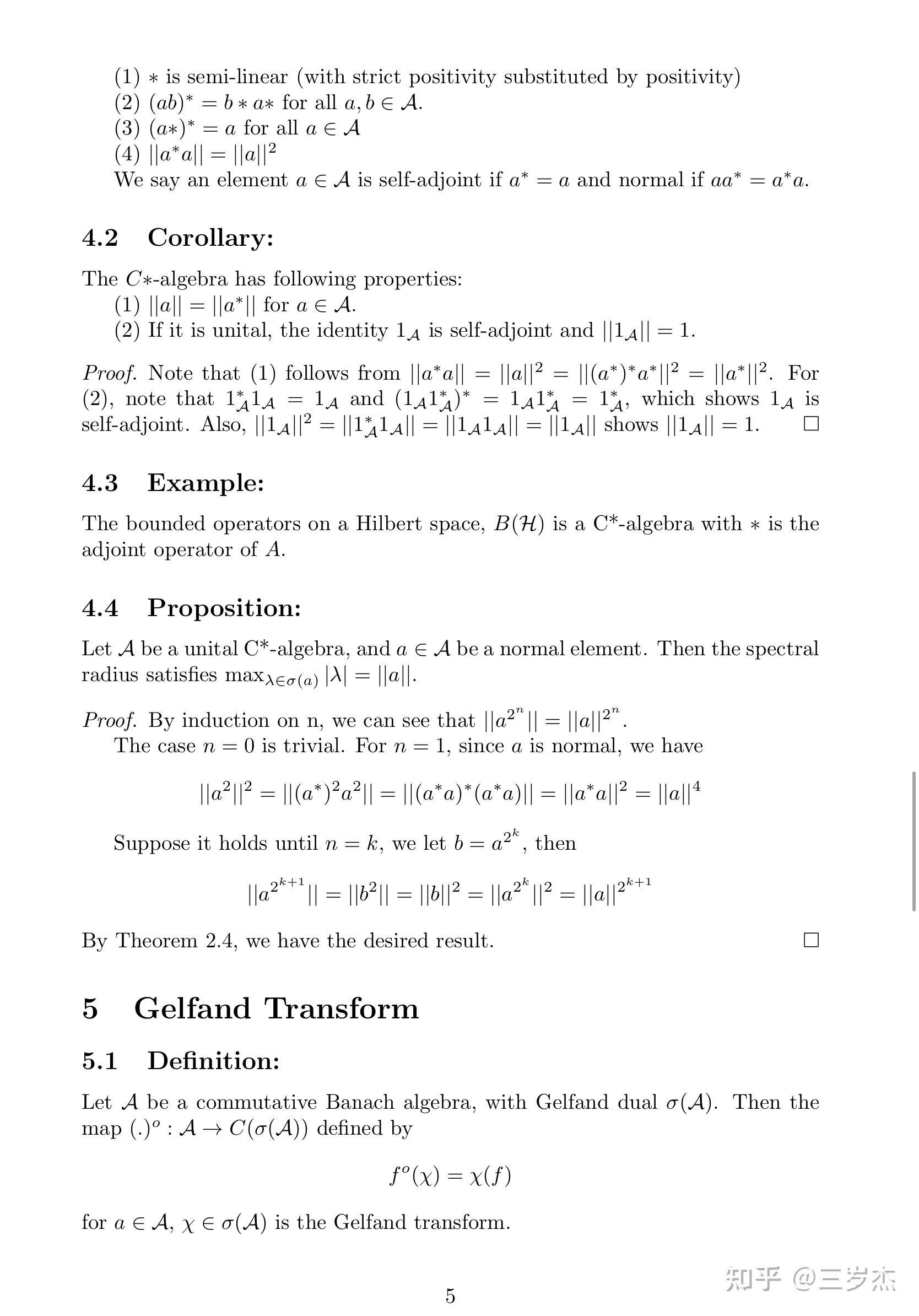 6 Banach Algebra Gelfand Transform 6 Banach Algebra Gelfand Transform