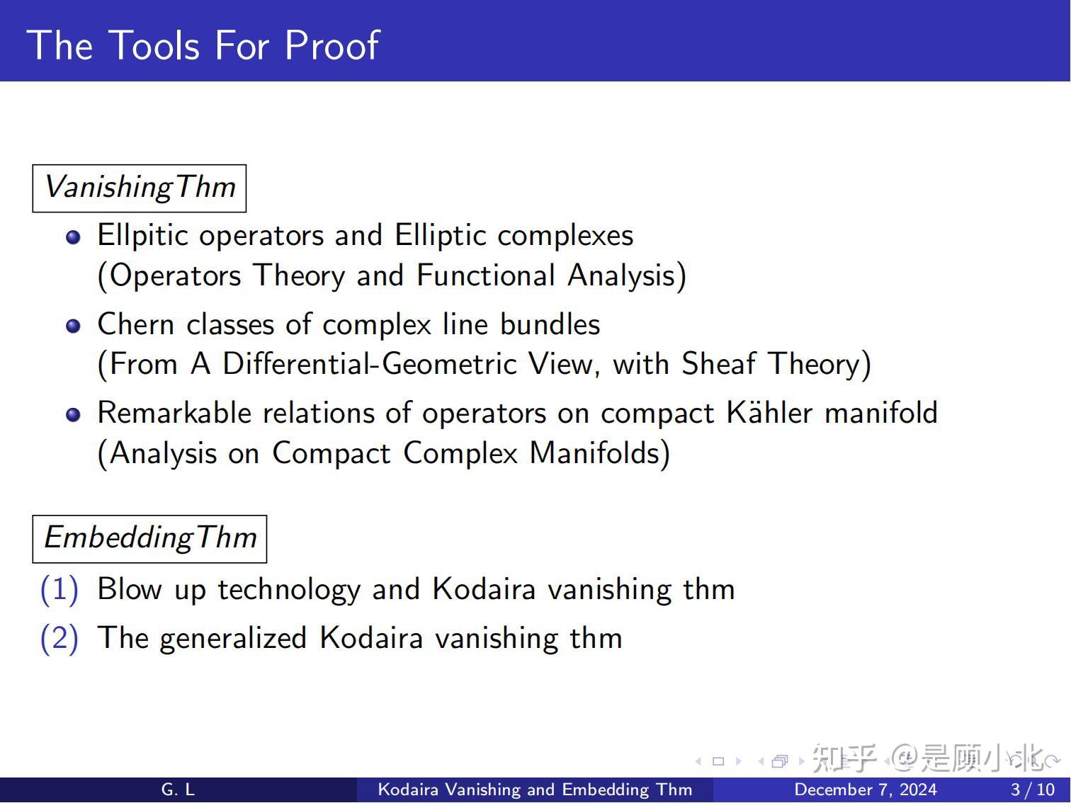 Kodaira Vanishing Theorem And Embedding Theorem （小平消灭定理和嵌入定理） - 知乎