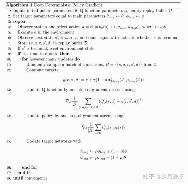 深度确定性策略梯度(ddpg) 知乎