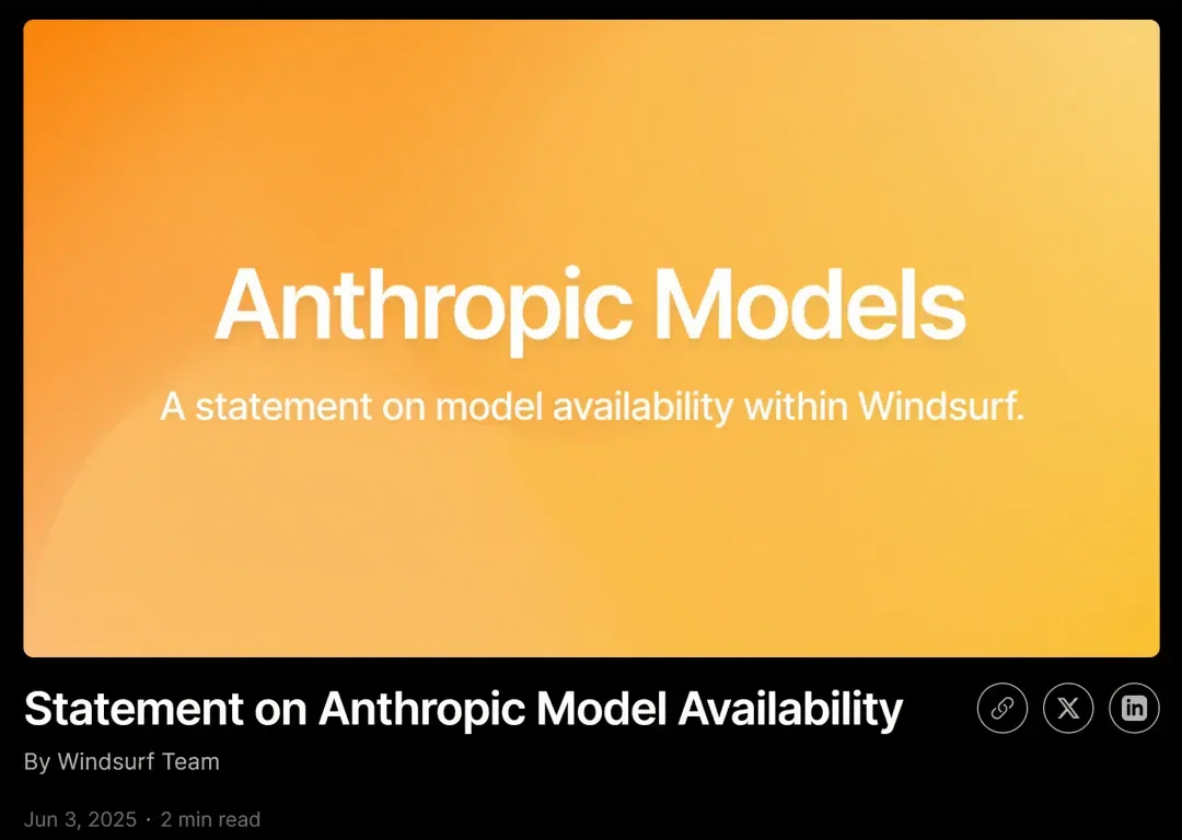 Windsurf 突遭 Claude 断供，创始人发文控诉 - 知乎