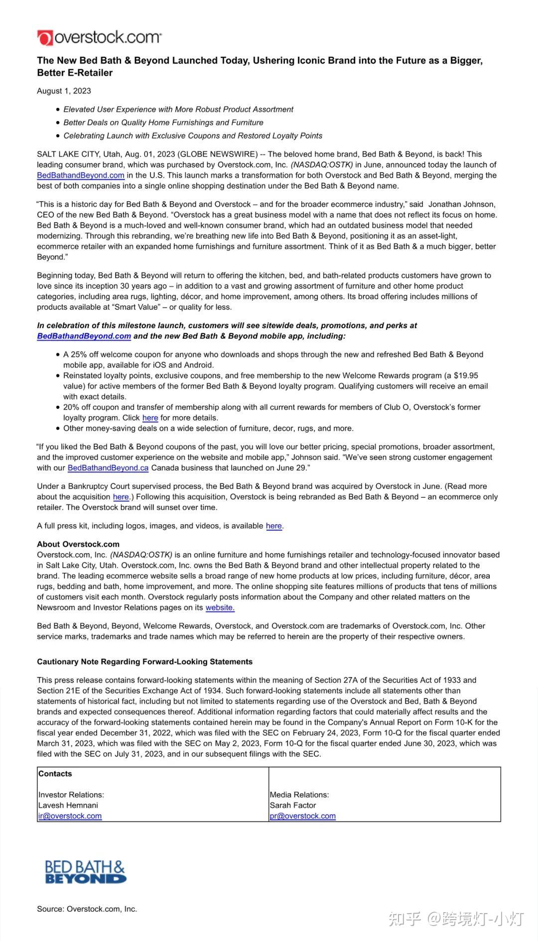 Overstock收购3B：双方优势叠加，打破电商新局 - 知乎