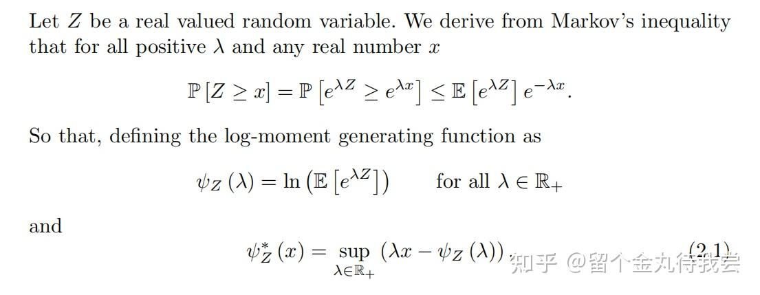 the Cramér–Chernoff bounding method与 sub-Gaussian random variable - 知乎