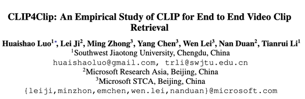 [9] CLIP4Clip: 利用 CLIP 做视频-文本检索 - 知乎