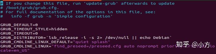 grub配置文件修改和引导更新 - 知乎