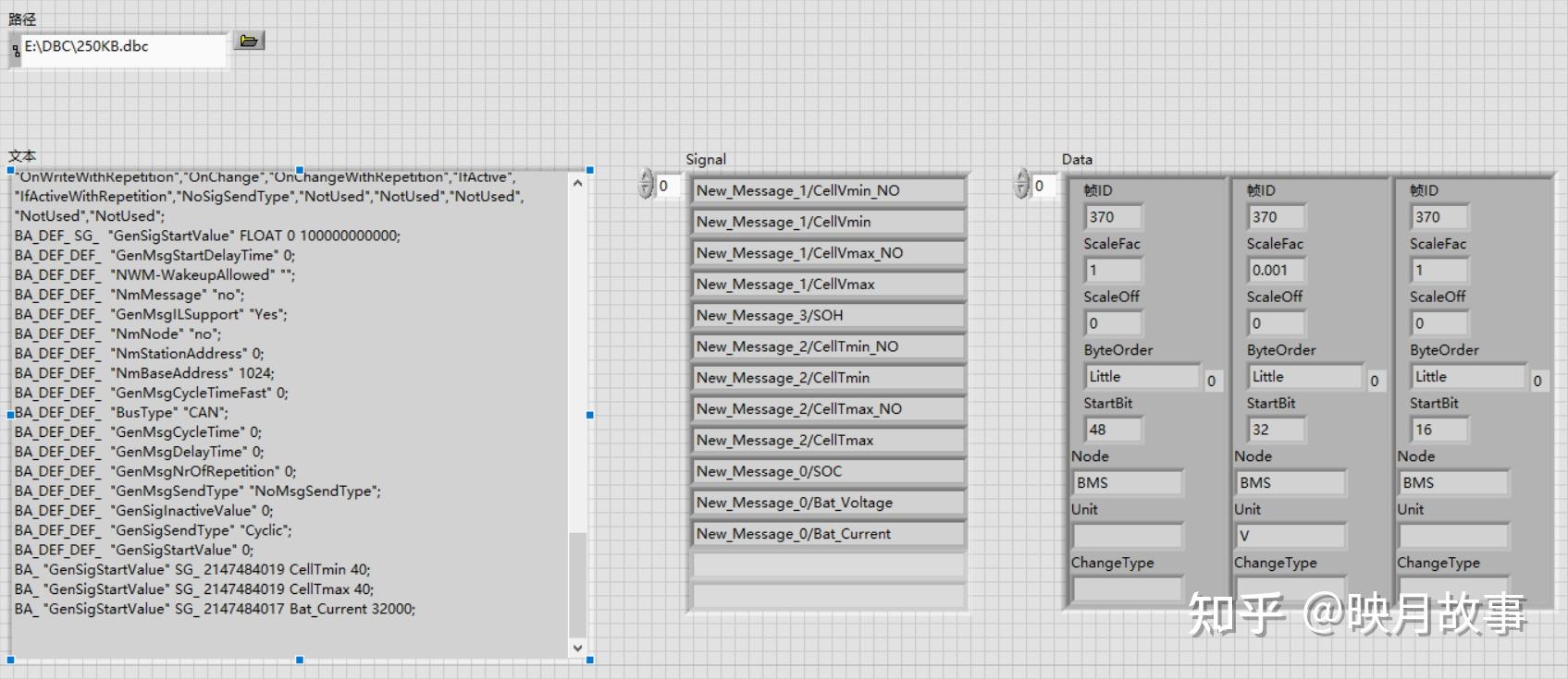 Labview之DBC文件解析（二） 纯文本方式 - 知乎