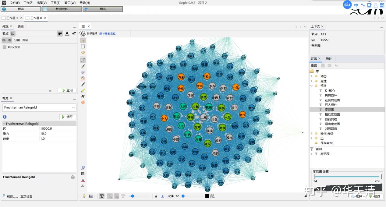 Gephi社会网络分析-网络图的统计 - 知乎
