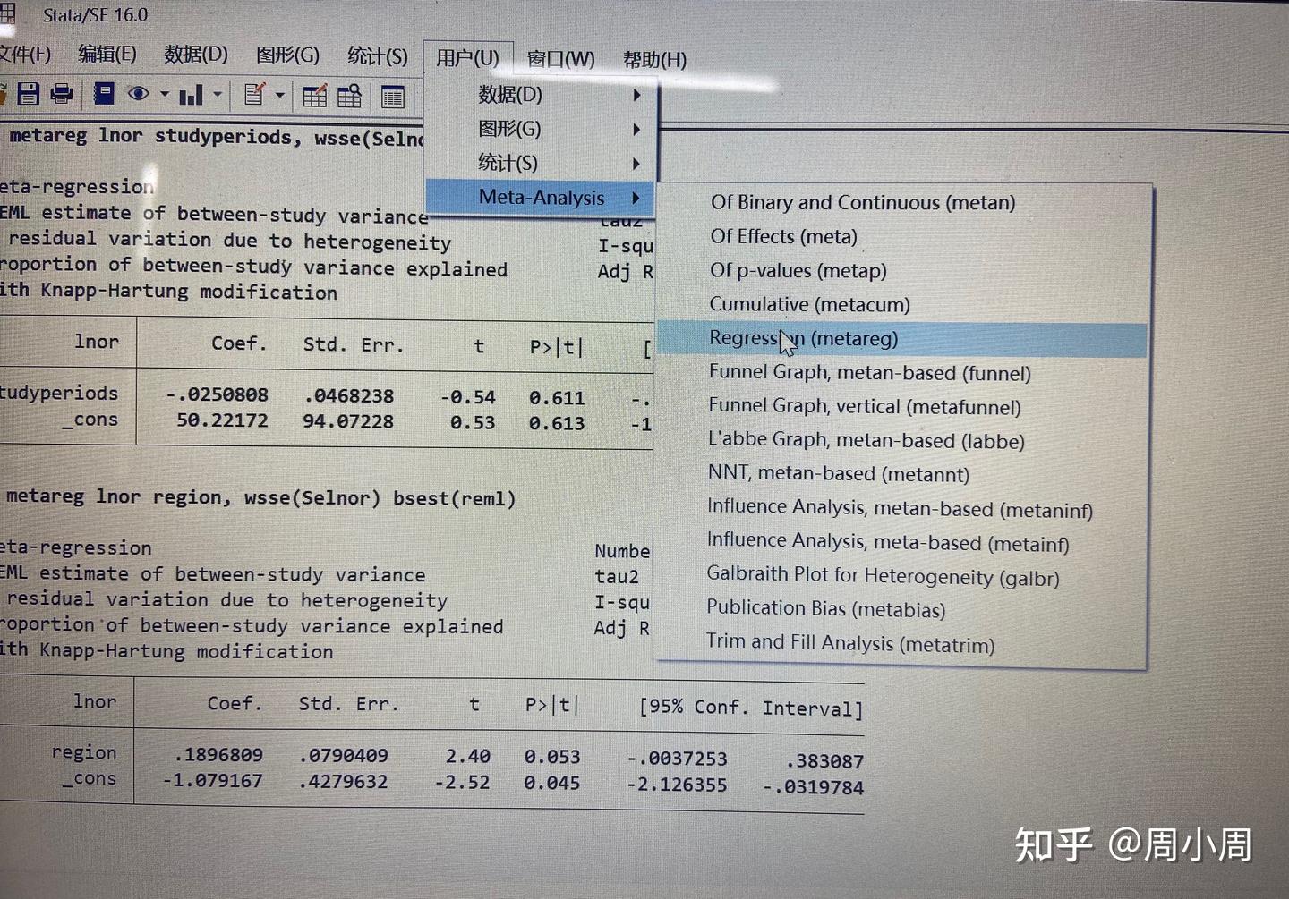 stata中meta分析之meta回归 - 知乎