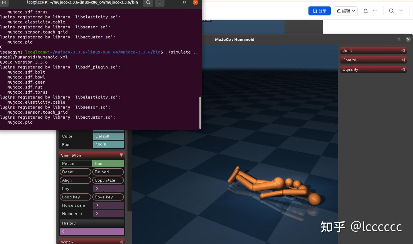 【sim2sim】mujoco_安装入门速通 - 知乎