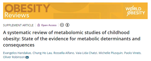 文献分享丨Obes Rev儿童肥胖代谢组学研究 - 知乎