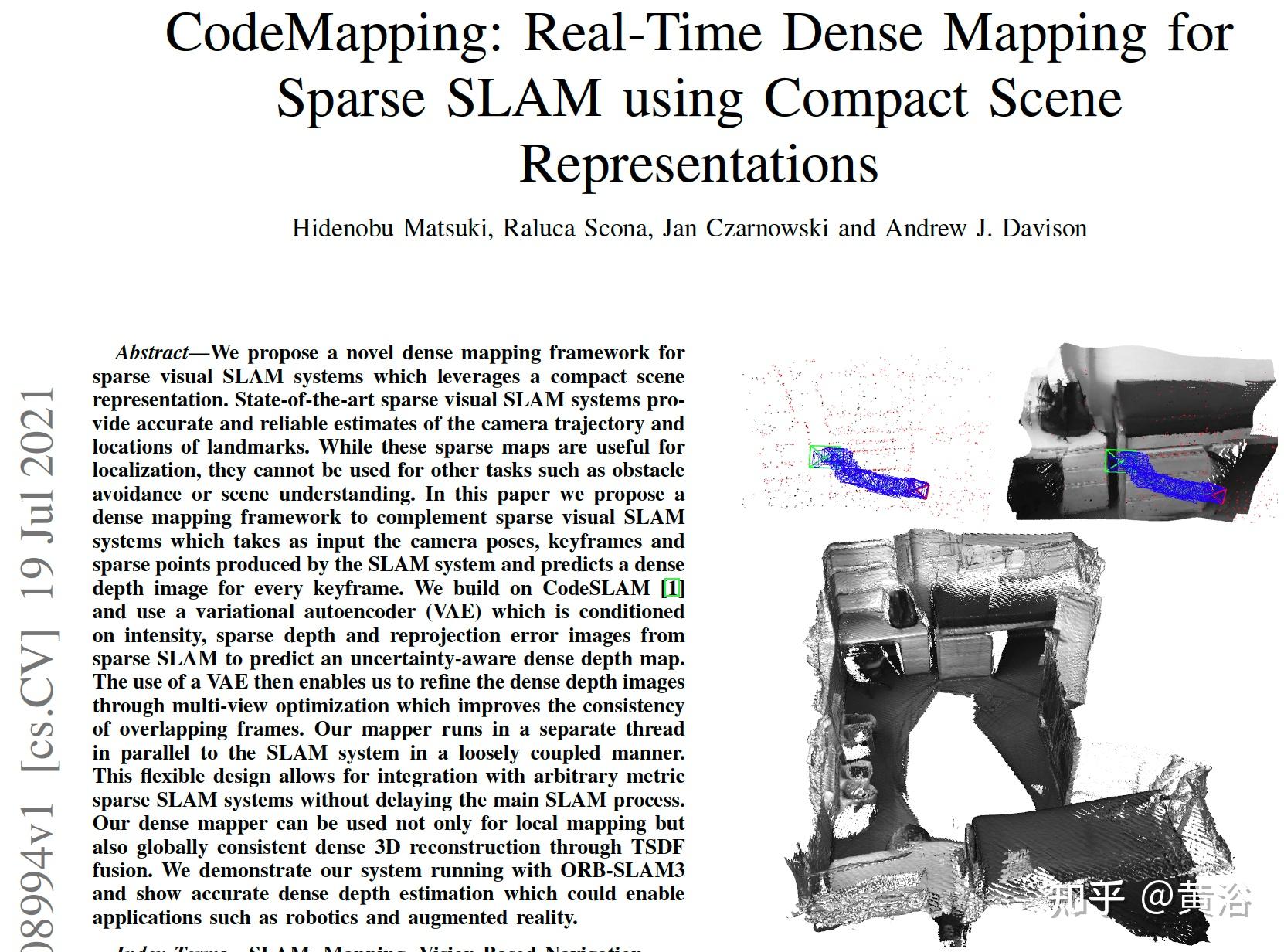 最近伦敦帝国学院的视觉SLAM工作CodeMapping - 知乎