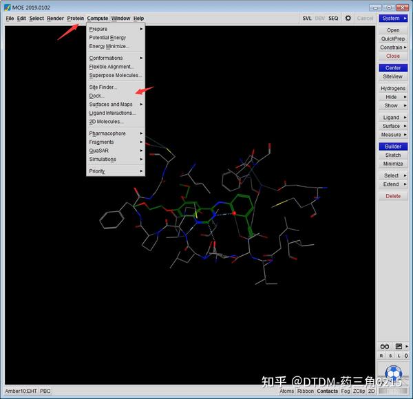 MOE中对接口袋的确定方式及小分子数据库的建立 - 知乎