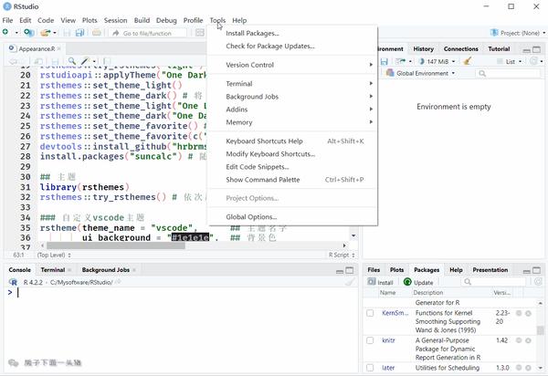 RStudio设置选项（全）——4.Appearance - 知乎