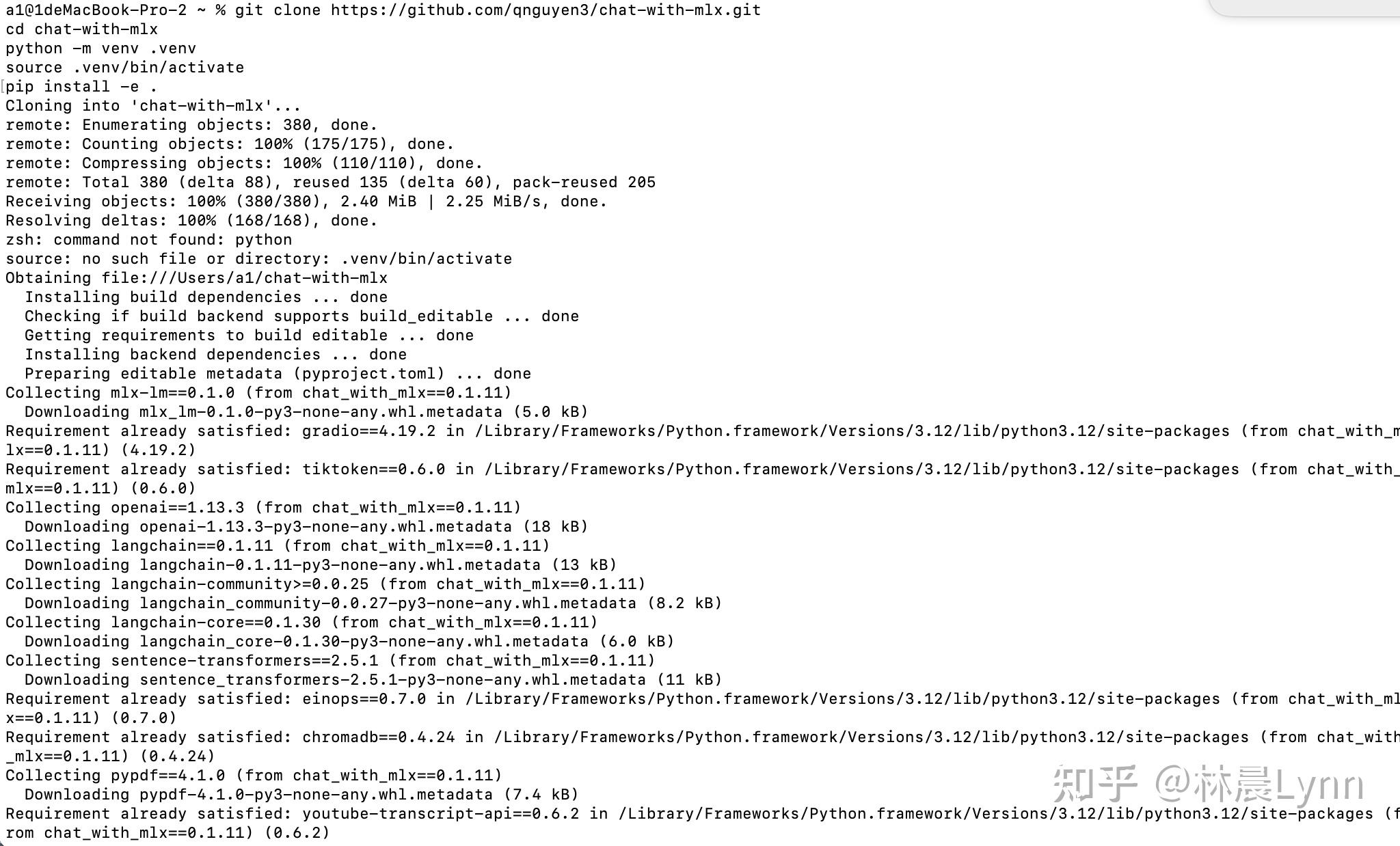纯小白版，在Mac上跑chat with mlx，畅享丝滑！ - 知乎
