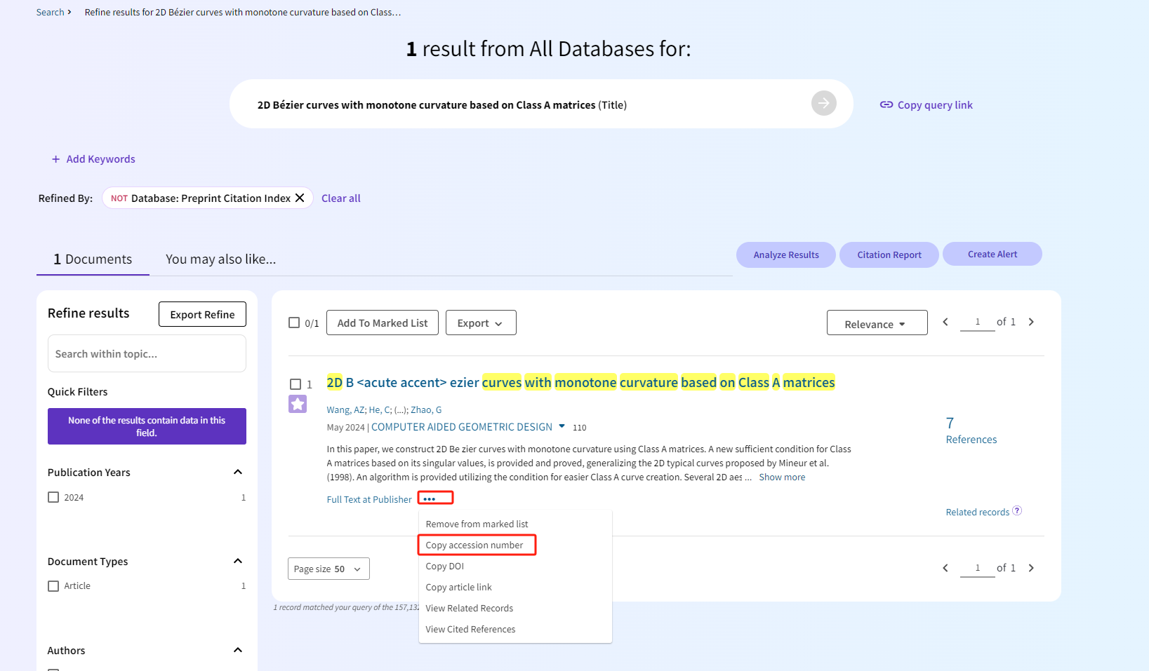 查询、复制 SCI检索号（WOS） - 知乎
