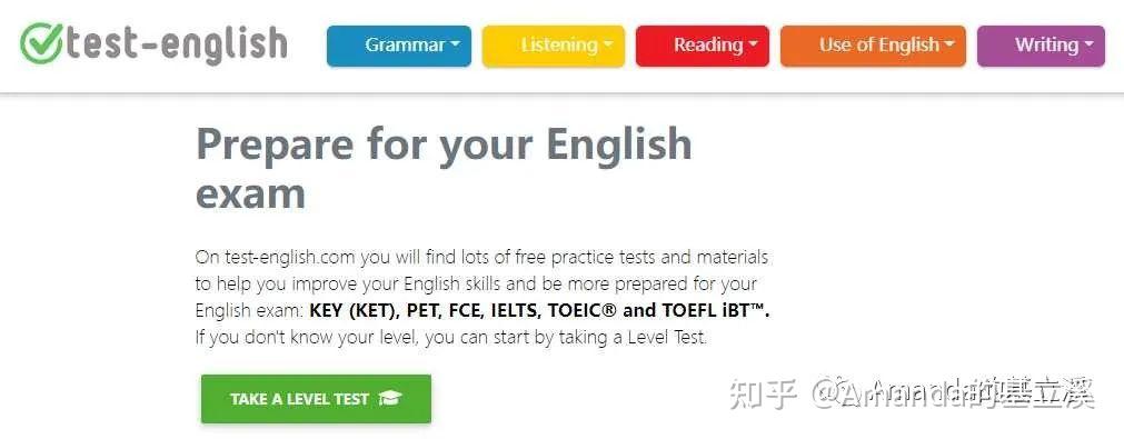 Test your English – 1：三个测试英语水平的网站 - 知乎