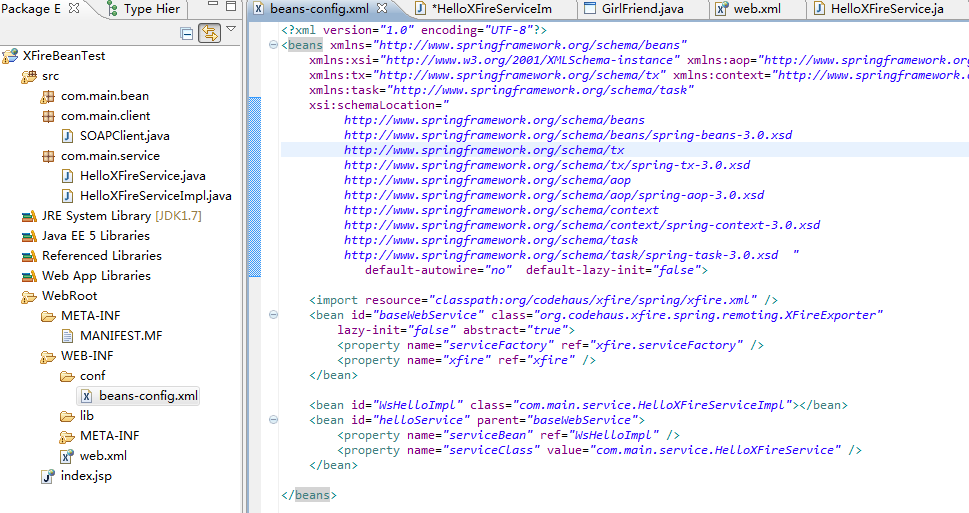 通过spring方式实现xfire Webservice 知乎 