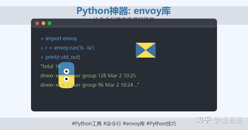 Python神器：用envoy库让你的命令行操作变得超简单 - 知乎