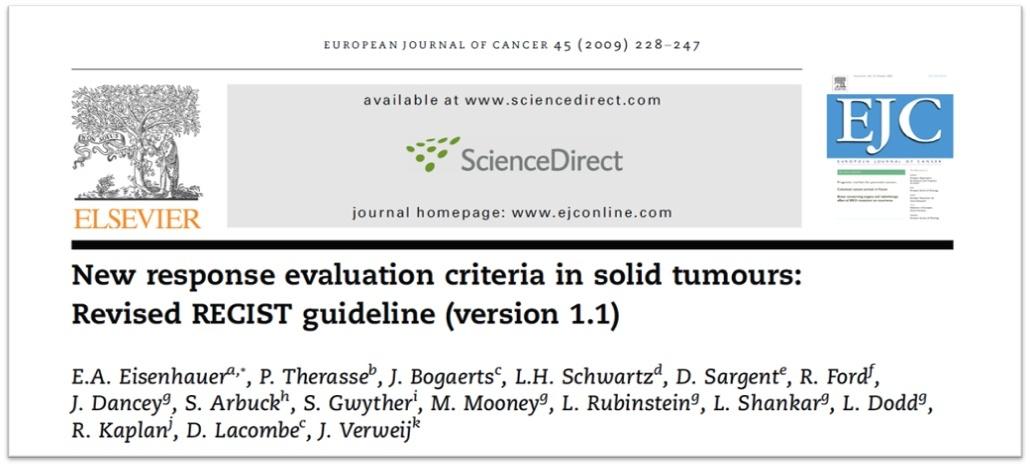RECIST（v1.1）— 实体瘤疗效评估标准 3 - 知乎
