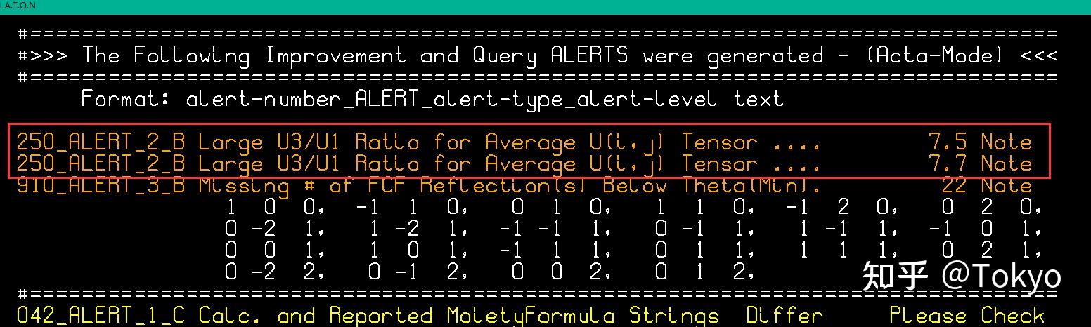 CheckCIF-B级警报PLAT250解决示例 - 知乎