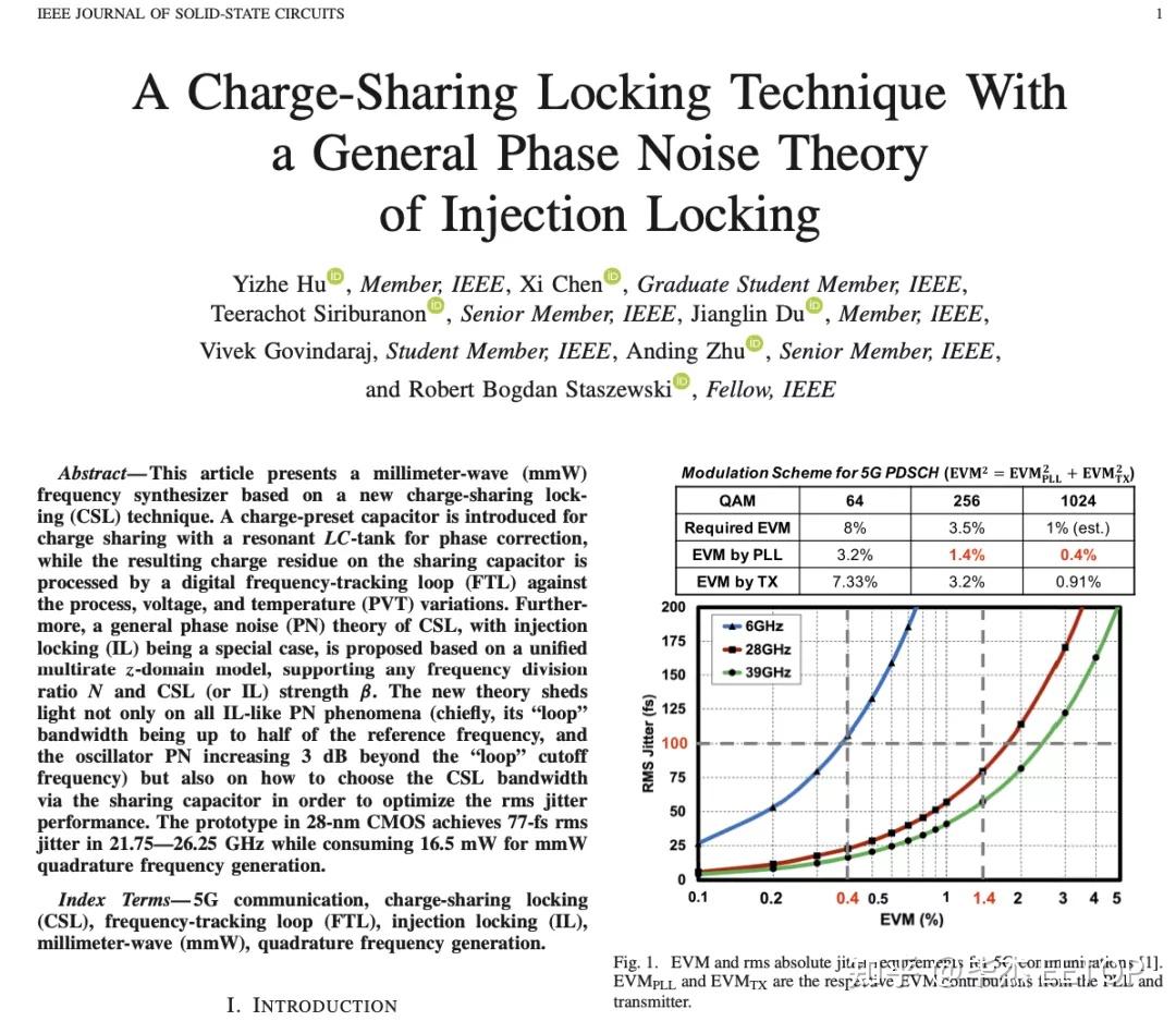 EETOP资深版主最新JSSC论文：《一种电荷分享锁定技术与注入锁定相位噪声通论》 - 知乎