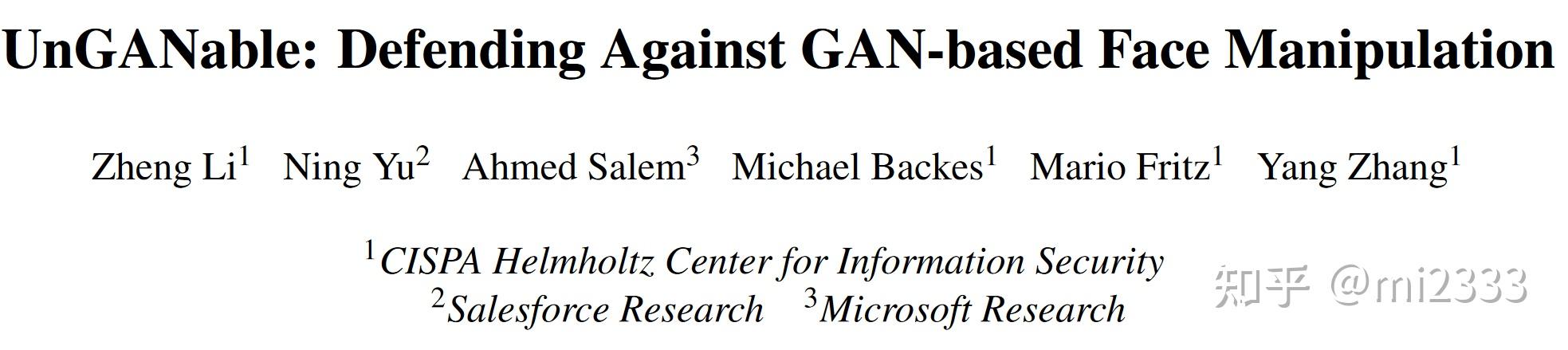 论文阅读：UnGANable: Defending Against GAN-based Face Manipulation （USENIX2023） - 知乎