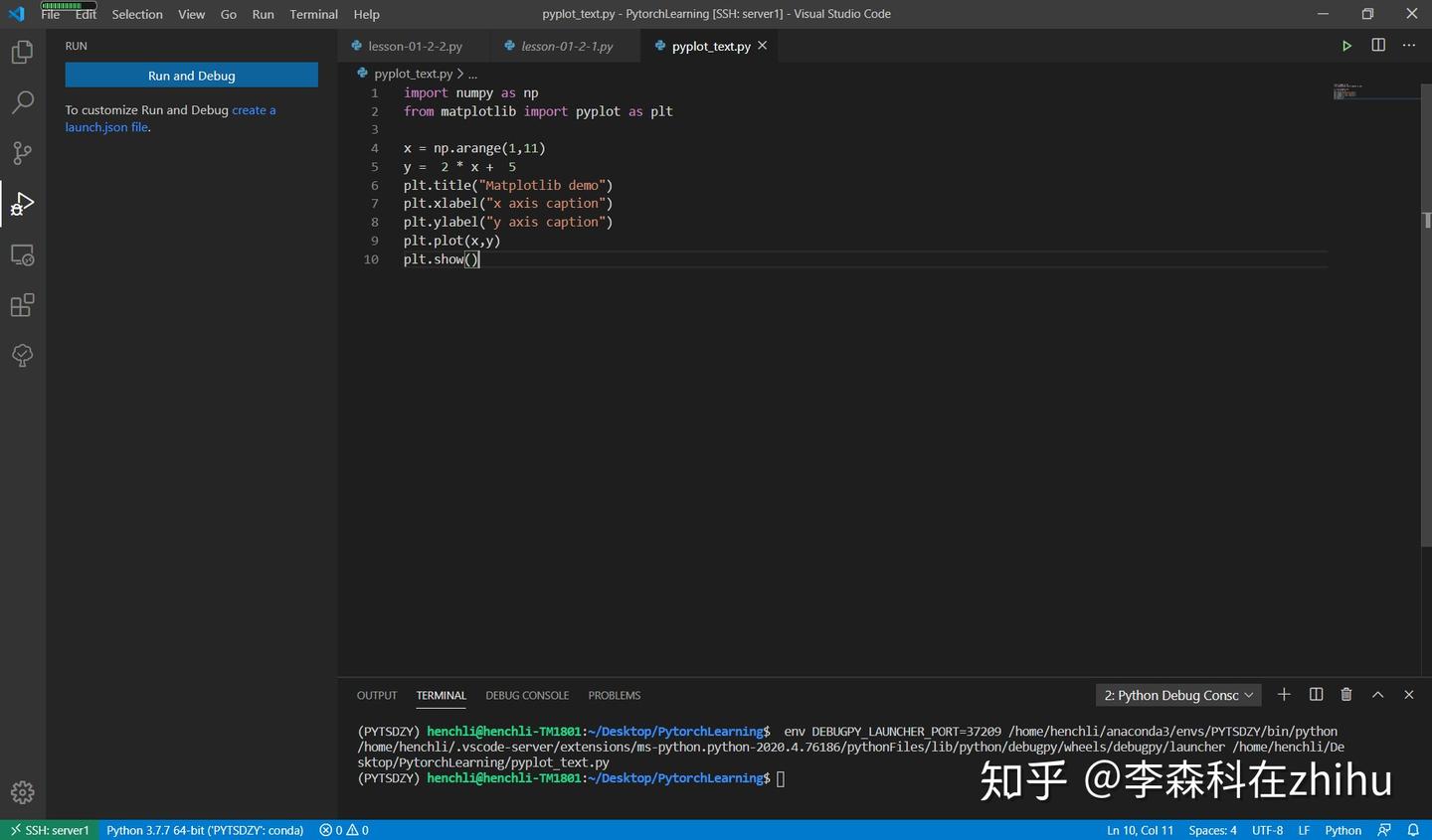 VSCode matplotlib 无法画图(Linux/Ubuntu) - 知乎