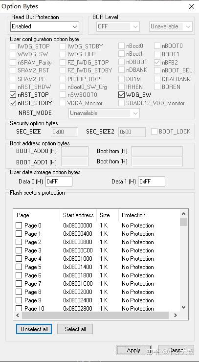 STM32系列芯片Flash解除写保护的办法 - 知乎