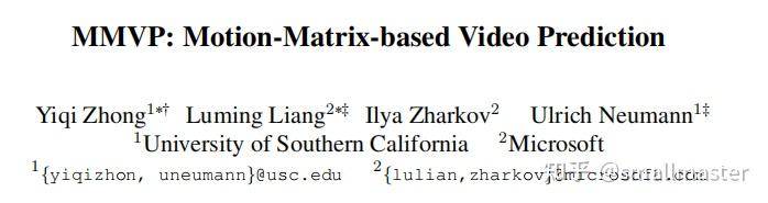 【ICCV2023】MMVP：基于运动矩阵的视频预测 - 知乎