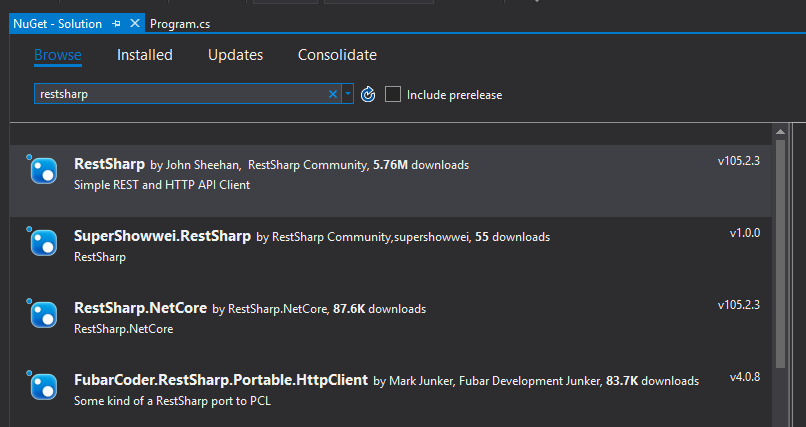 C# RestSharp 使用 - 知乎