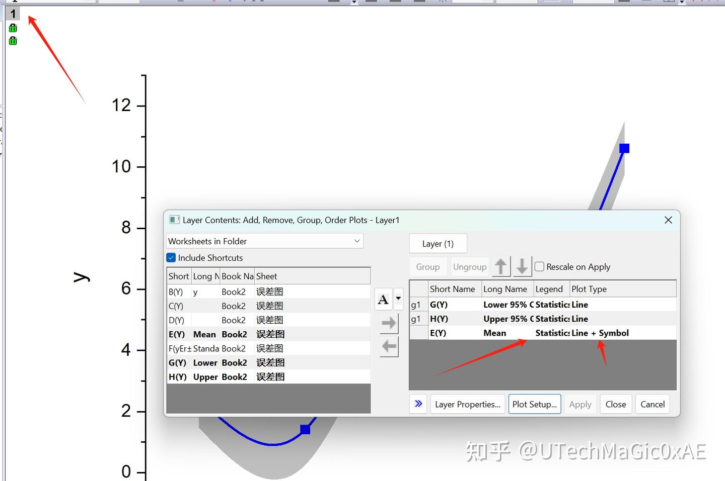 Origin绘制误差图的例子 - 知乎