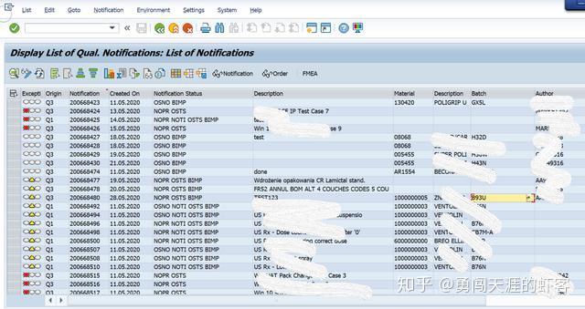 SAP QM QM11显示Quality Notification List - 知乎