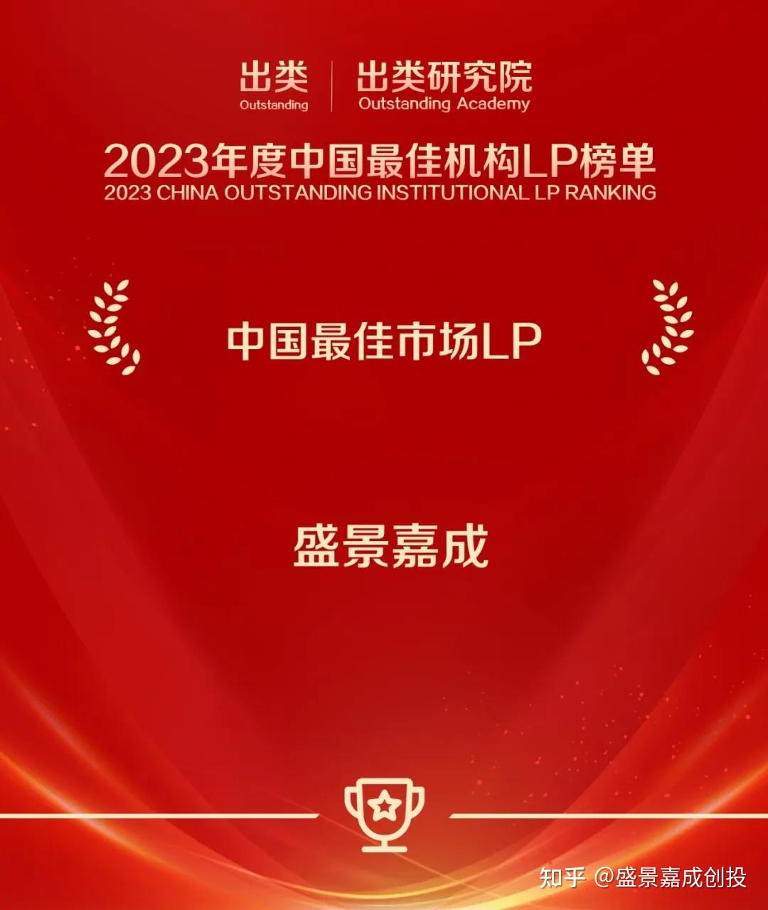 喜讯 | 盛景嘉成获评出类「2023年度中国最佳市场LP Top20」 - 知乎