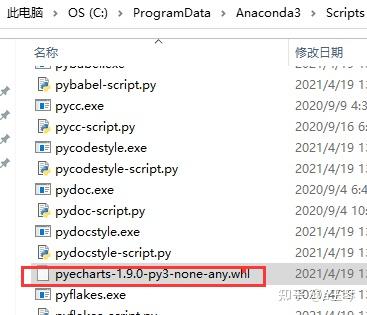 anaconda 中安装pyecharts (No module named 'pyecharts'） - 知乎