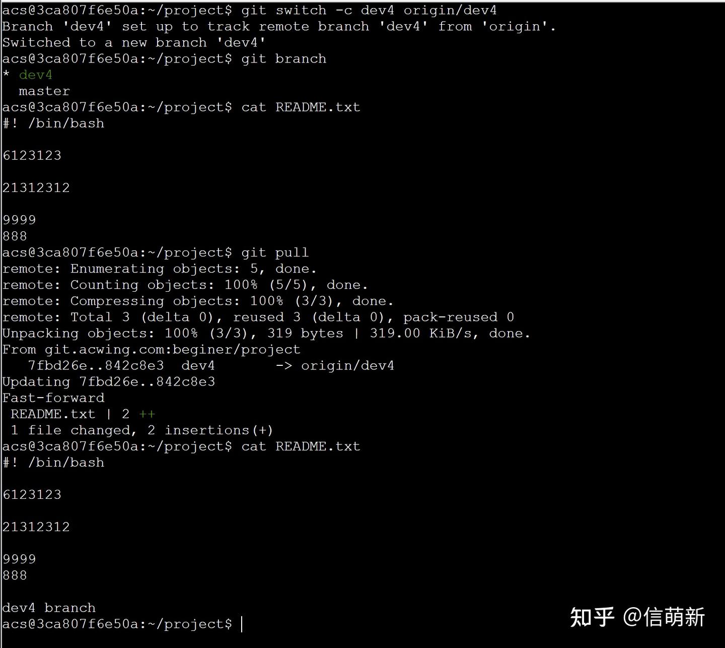 【AcWing-Linux】Git - 知乎