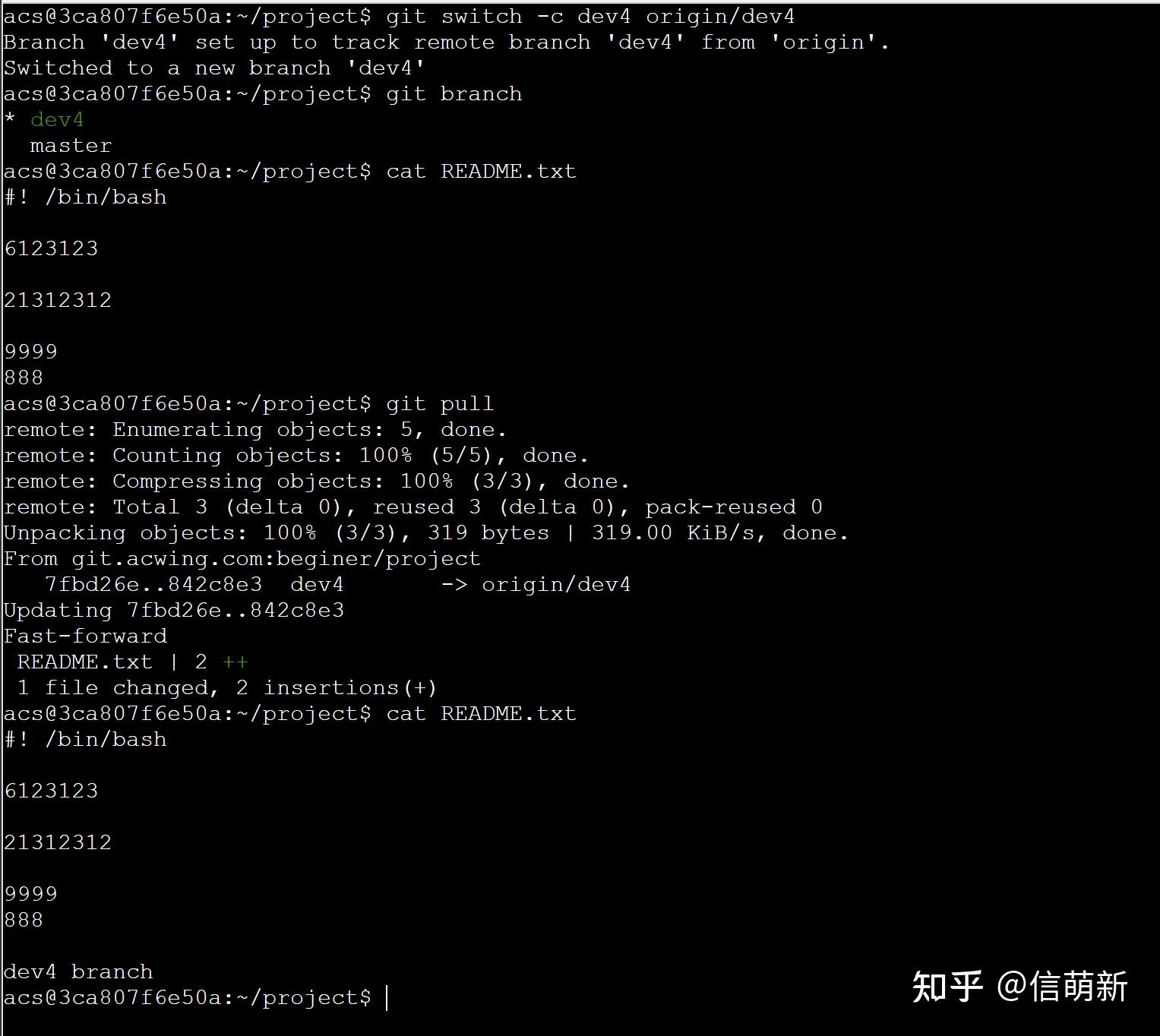 【AcWing-Linux】Git - 知乎