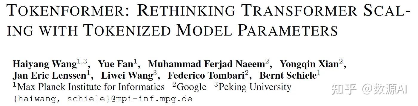 Tokenformer：下一代Transformers？ - 知乎