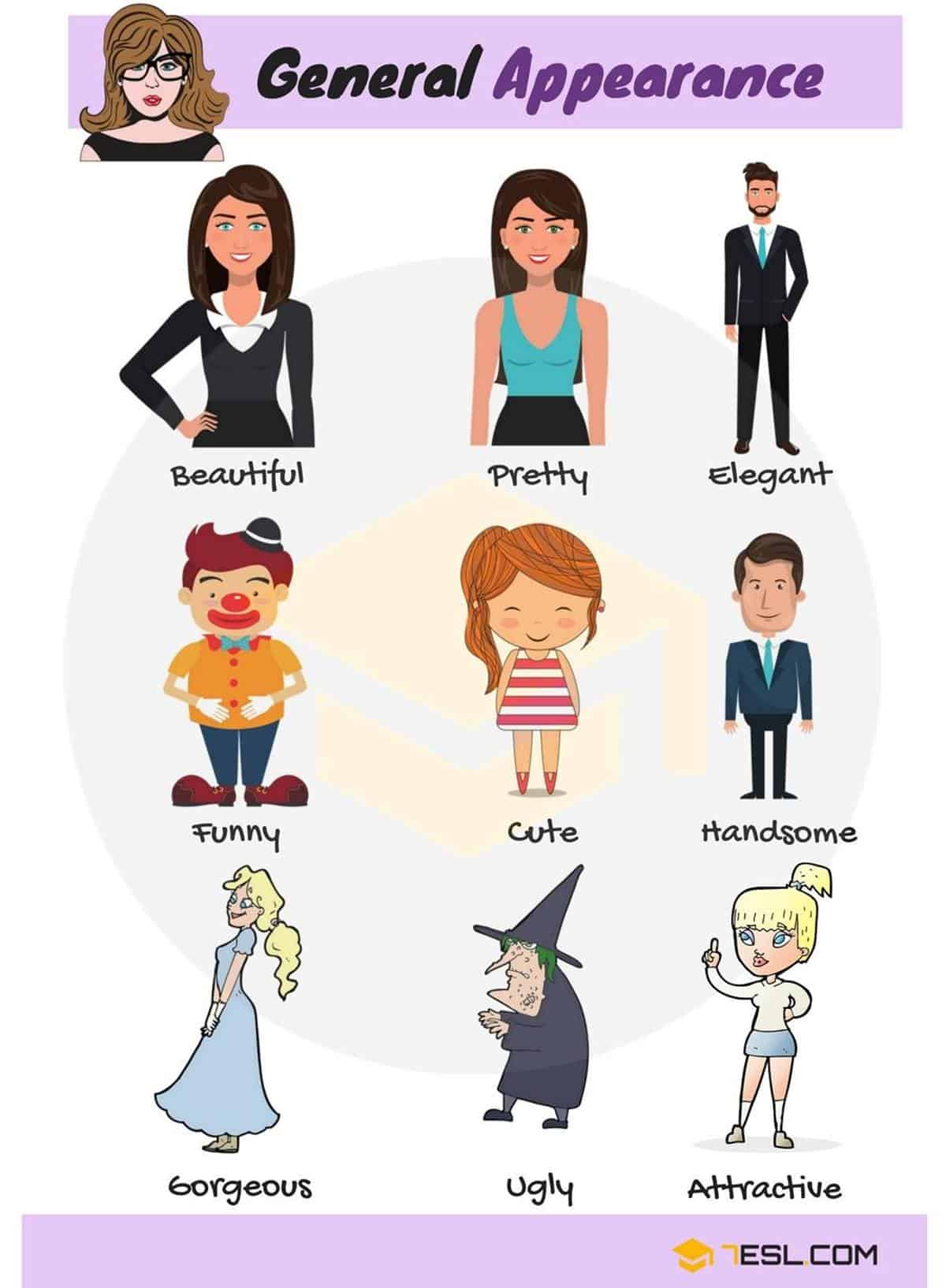 Adjective Examples To Describe A Person With Picture形容人外表的形容词 知乎