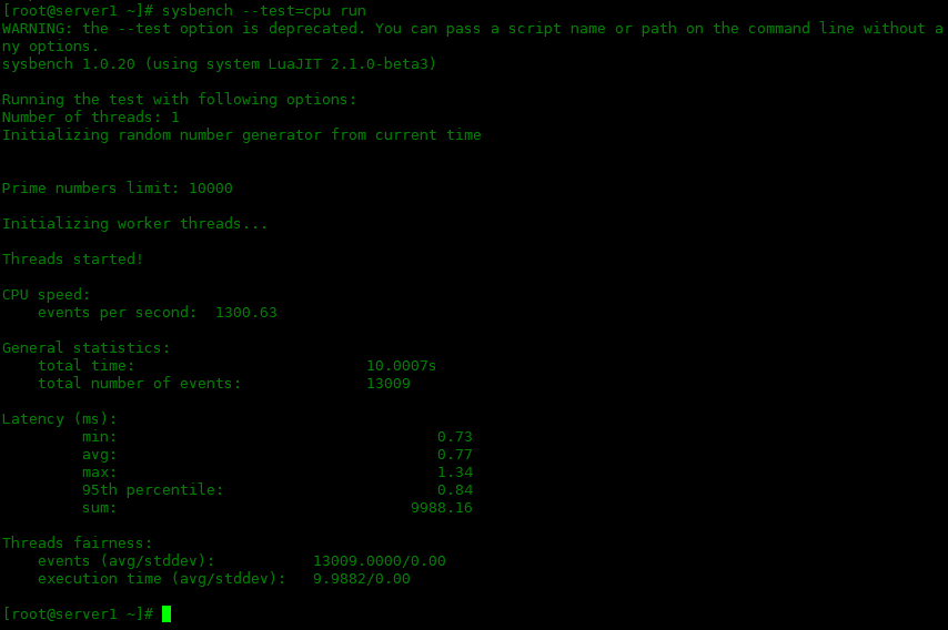 使用 Sysbench 进行 Linux 性能测试