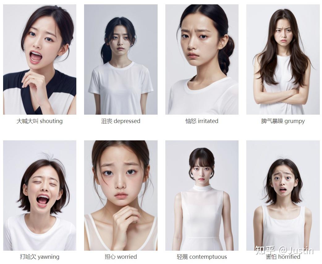 stable diffusion人物表情提示词大全 - 知乎
