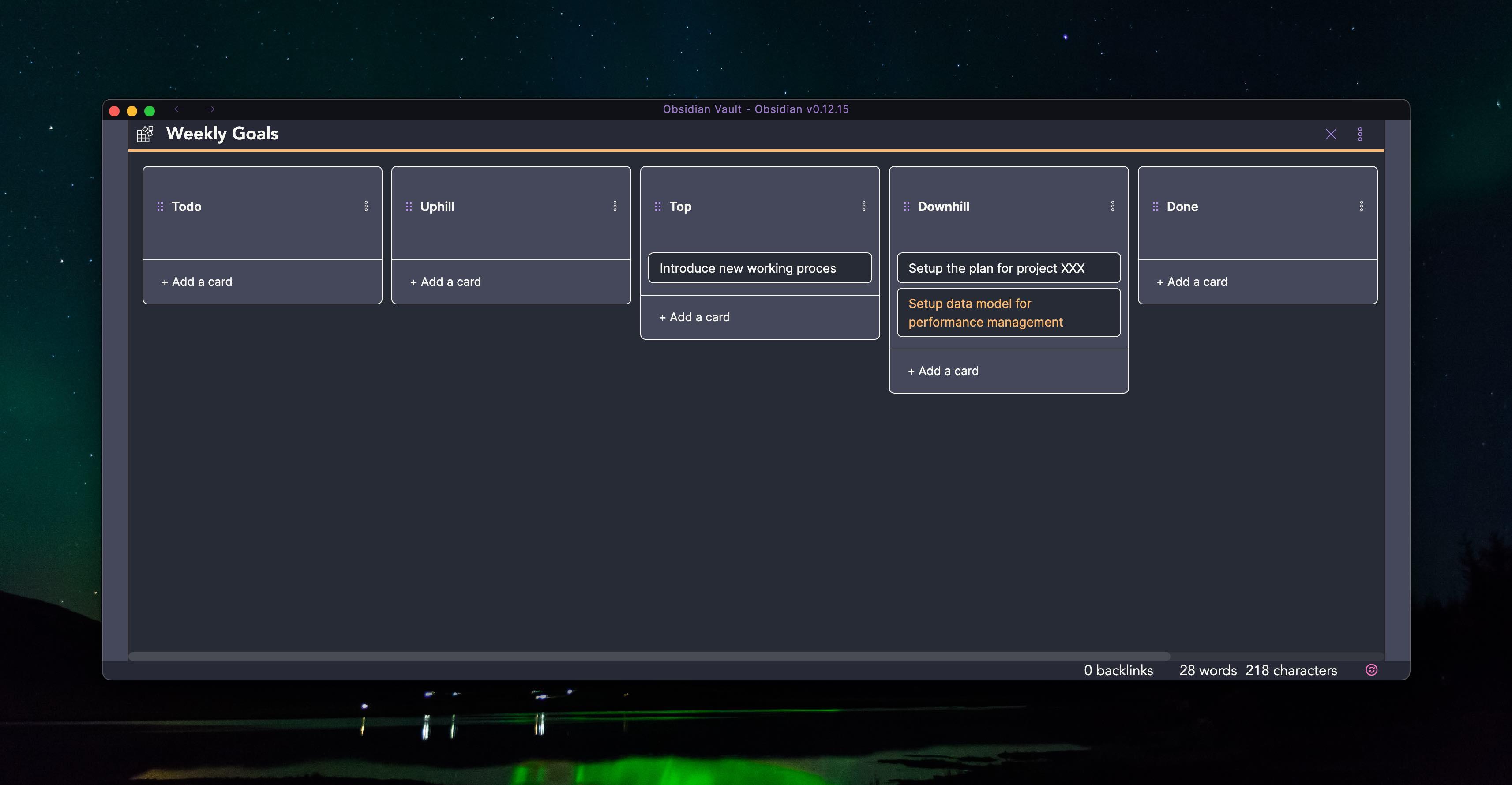 使用Obsidian中的Kanban插件来追踪每周目标 - 知乎