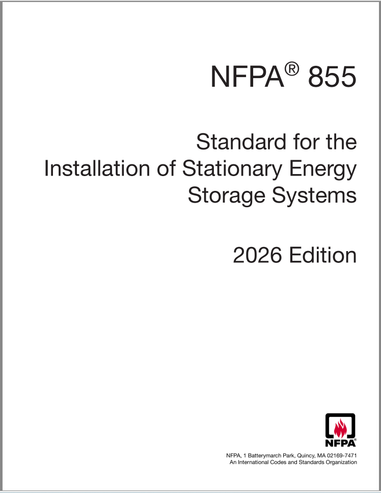 NFPA (Fire) 855-2026【PDF原文+中文专业人工翻译】固定式储能系统安装标准 2026 年版 - 知乎