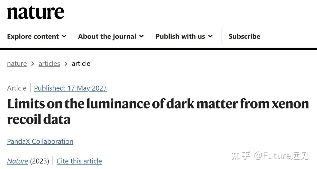 交大《自然》发文PandaX实验最新研究成果解析暗物质有多「暗」 - 知乎