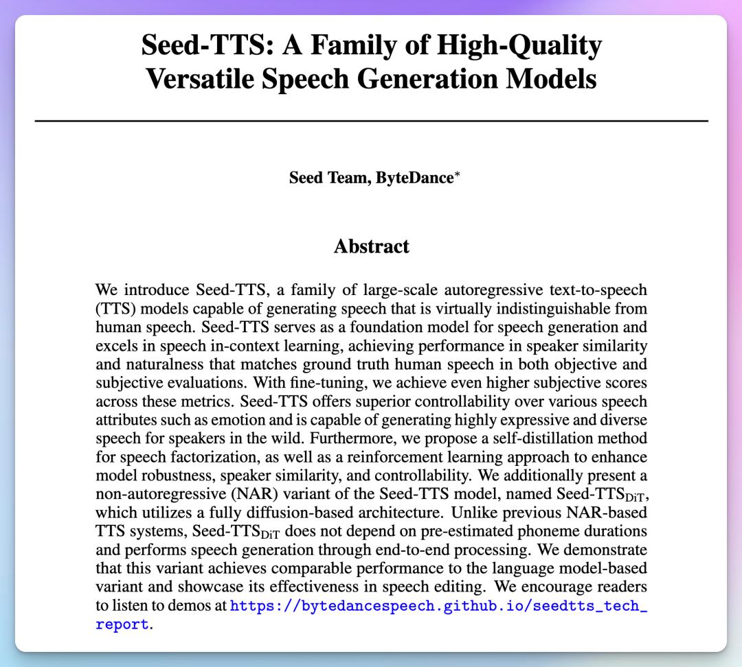 Seed-TTS 论文解读：不止是语音合成，更是语音编辑、跨语言交流的未来 - 知乎